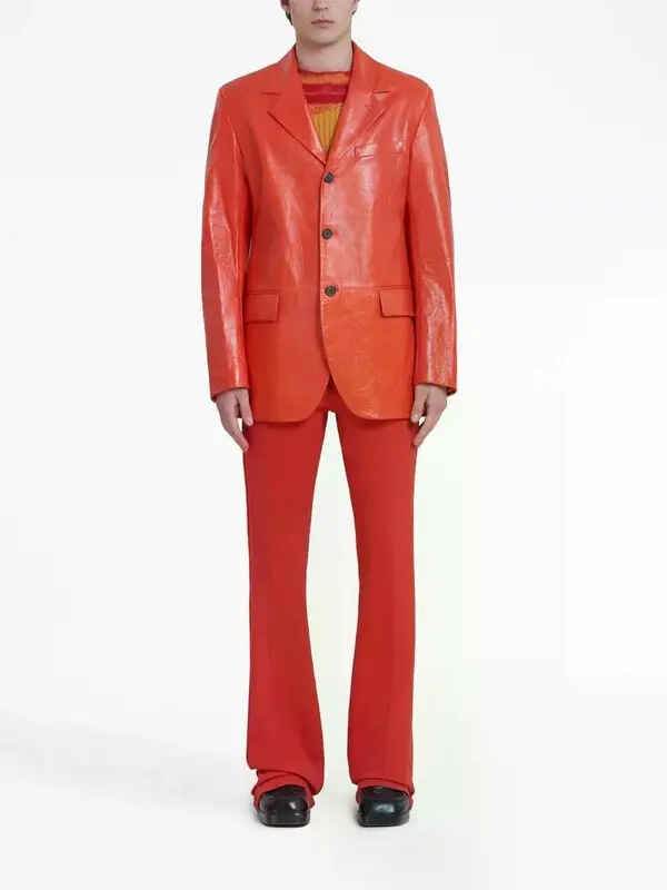 Marni Polished-finish Leather Jacket