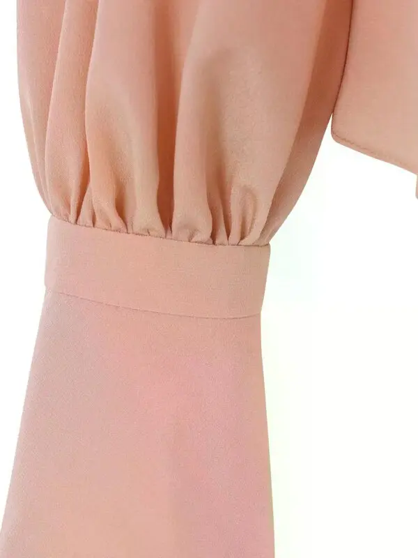Valentino Garavani Pleated Long-sleeve Blouse