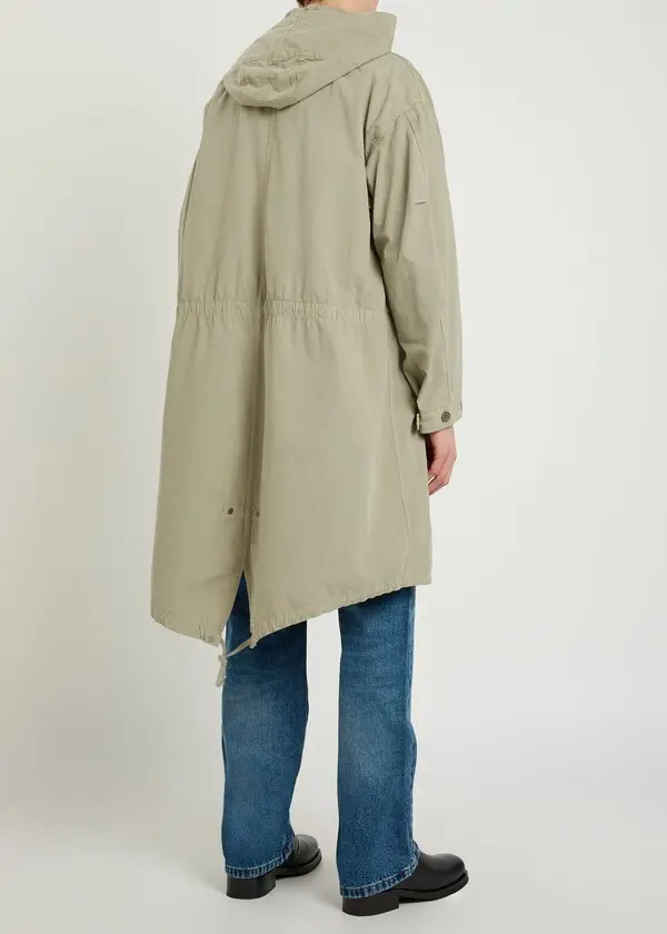 A.p.c. Hooded Cotton Parka Coat - Khaki