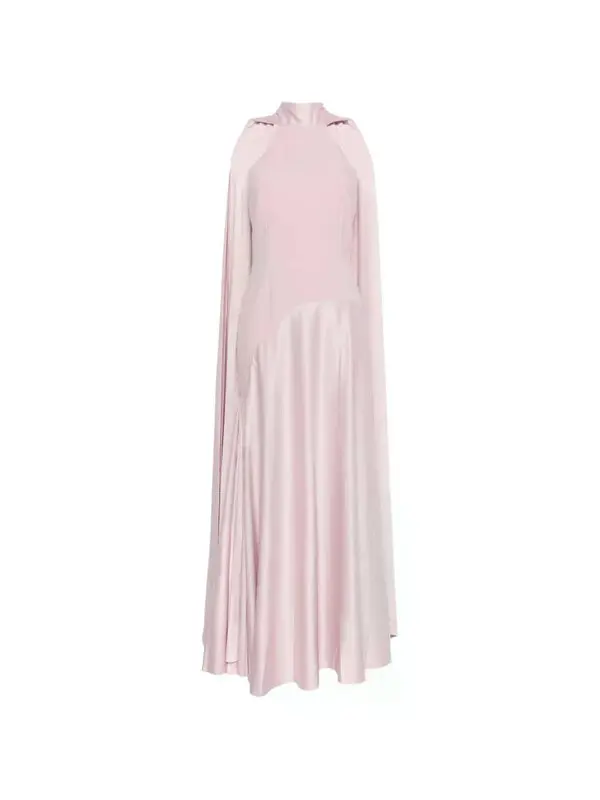 Solace London Cece Cape Maxi Dress - Pink