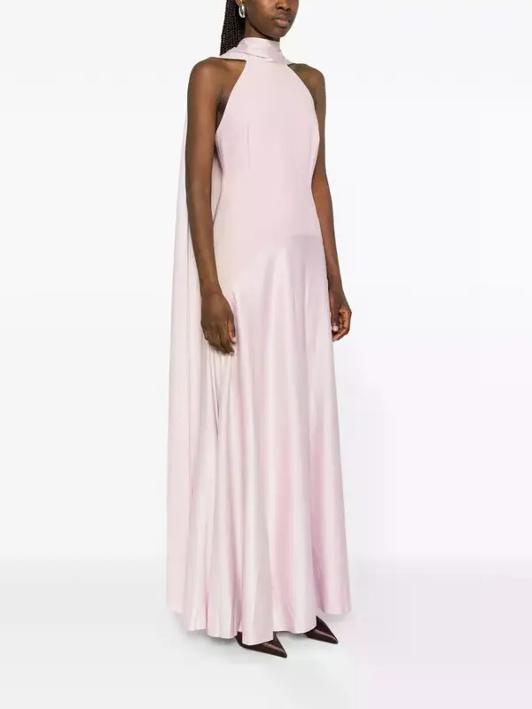 Solace London Cece Cape Maxi Dress - Pink
