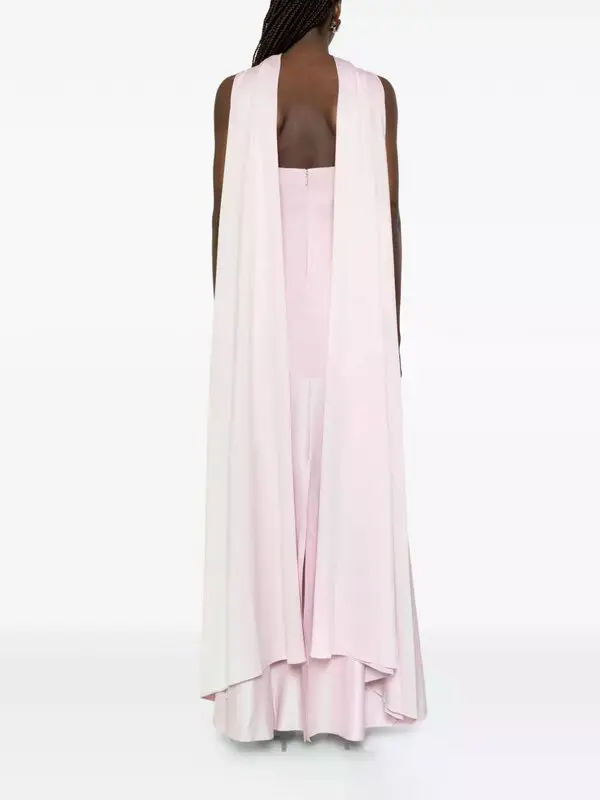 Solace London Cece Cape Maxi Dress - Pink