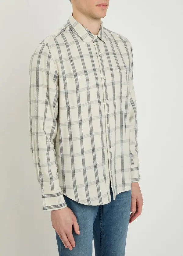 Paige Everett Checked Flannel Shirt - Blue