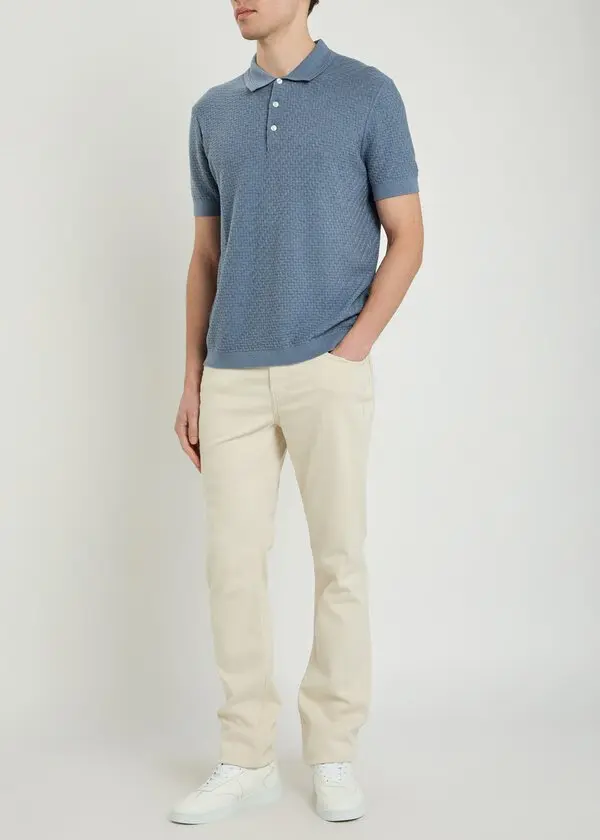 Paige Kiko Cotton-blend Polo Shirt - Blue