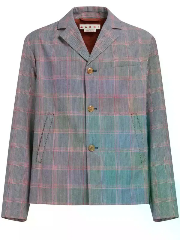 Marni Checked Single-breasted Blazer
