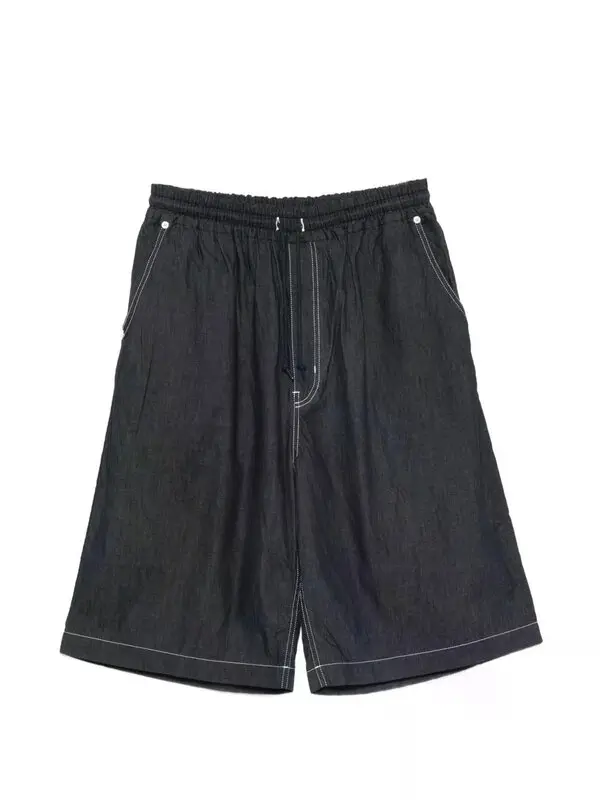 Comme Des Garçons Contrast-stitch Wide Leg Shorts