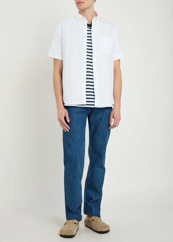 A.p.c. Jack Logo-embroidered Cotton Shirt