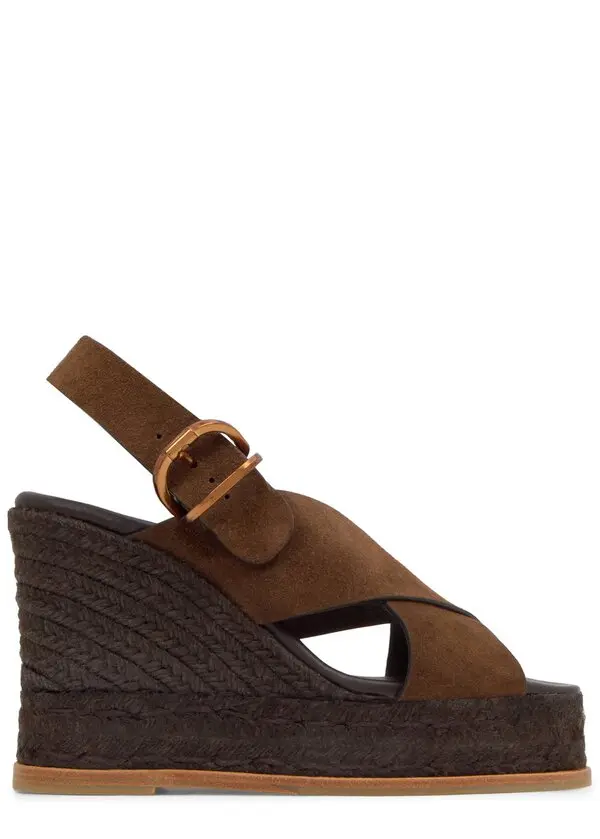 CastaÑer Betina Suede Wedge Sandals
