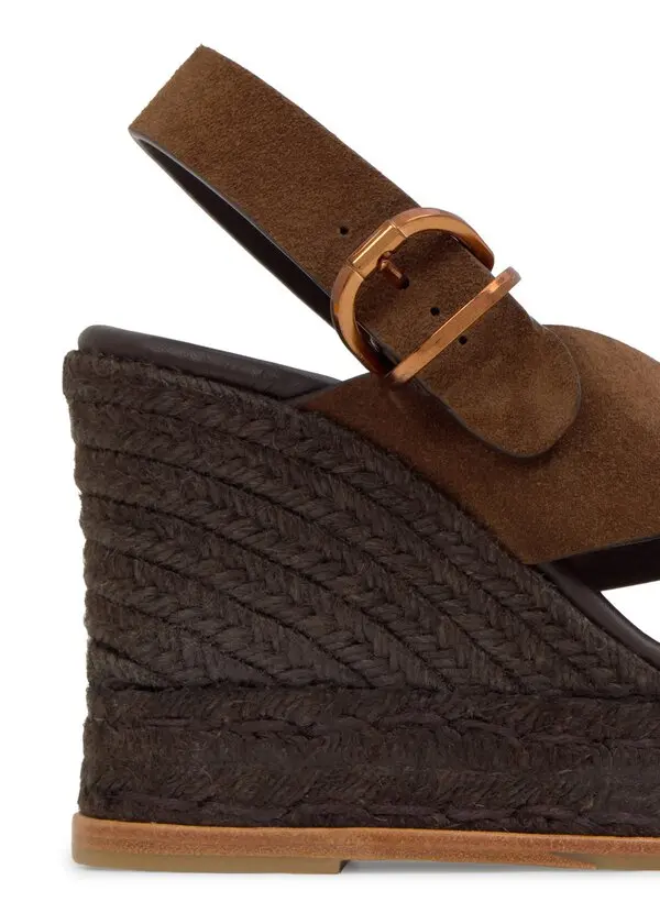 CastaÑer Betina Suede Wedge Sandals
