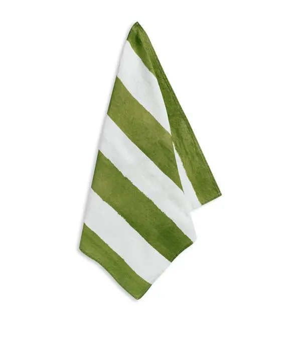 SUMMERILL & BISHOP Linen Stripe Napkin - Green