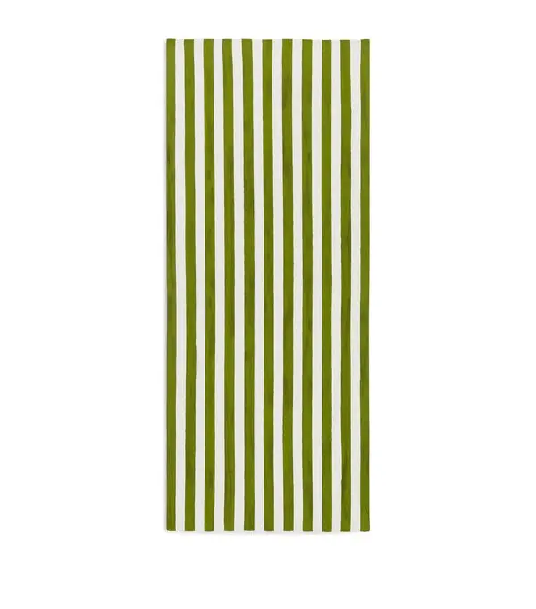 SUMMERILL & BISHOP Linen Stripe Tablecloth - Green