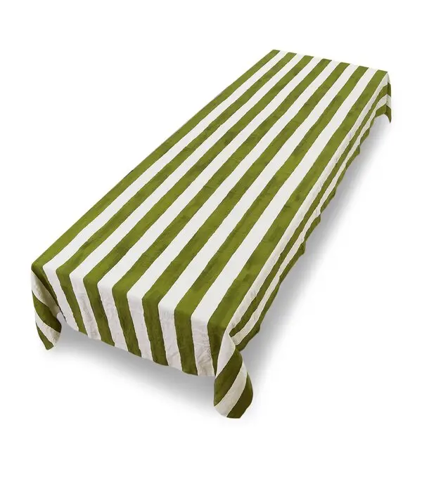 SUMMERILL & BISHOP Linen Stripe Tablecloth