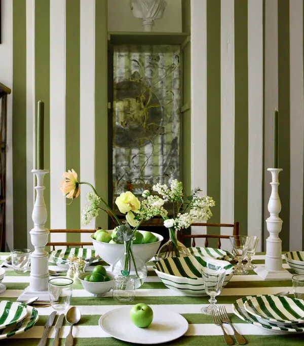 SUMMERILL & BISHOP Linen Stripe Tablecloth