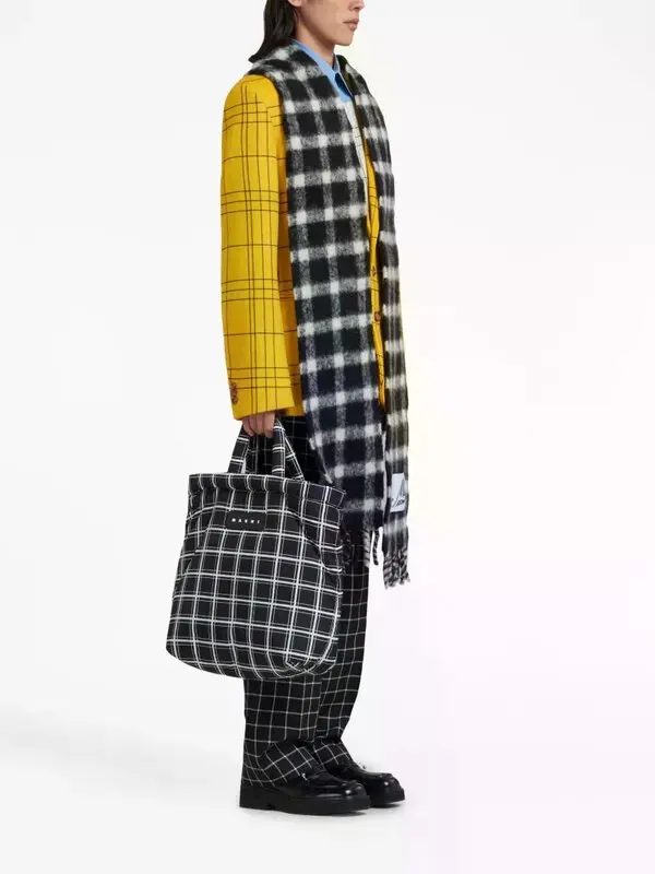 Marni Checked Single-breasted Wool Blazer