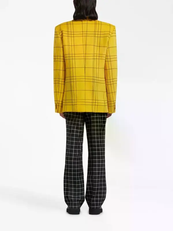 Marni Checked Single-breasted Wool Blazer
