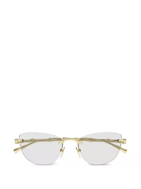 Gucci Rimless Cat-eye Sunglasses - Gold