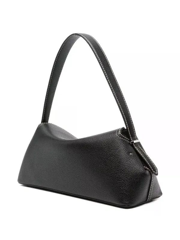 TOTEME Grained Leather T-lock Shoulder Bag - Black
