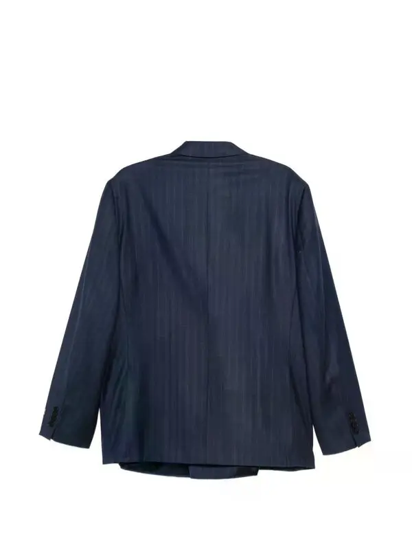 Canali Double-breasted Pinstripe Suit - Blue