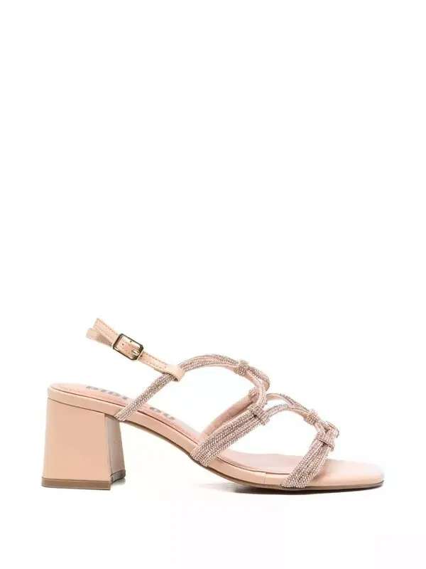 BIBI LOU Crystal-embellished Leather Sandals