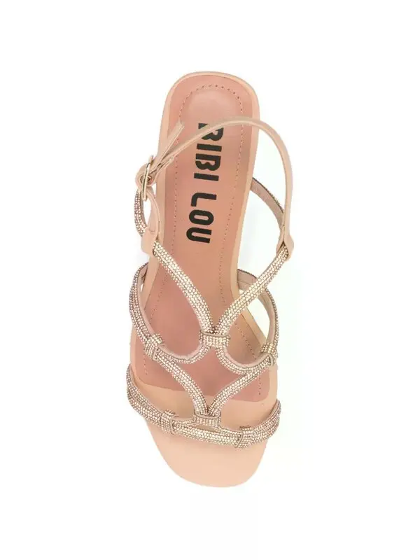 BIBI LOU Crystal-embellished Leather Sandals