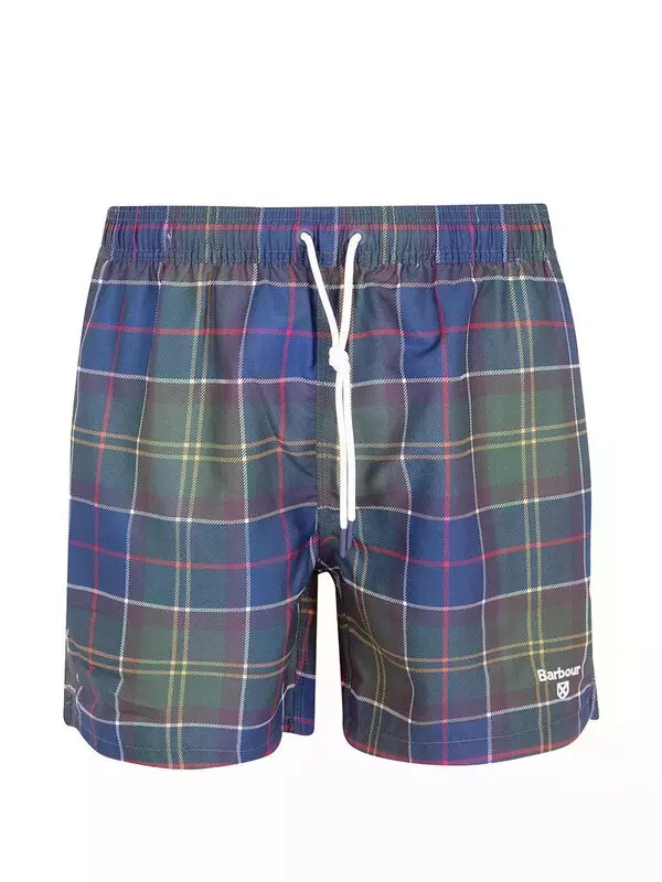 Barbour Tartan Swim Shorts - Blue