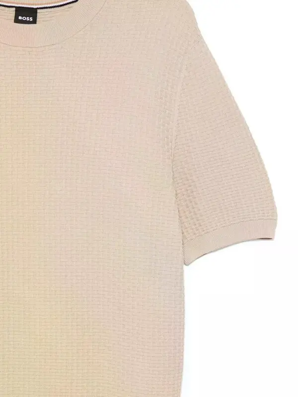 BOSS Knitted-structure T-shirt