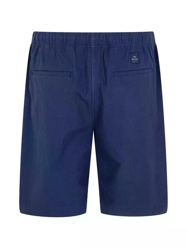 Paul Smith Logo-patch Seersucker Shorts