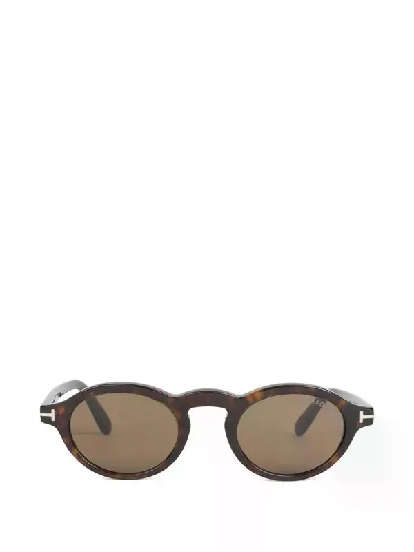 TOM FORD Aristotele 02 Tortoiseshell-effect Round-frame Sunglasses - Brown