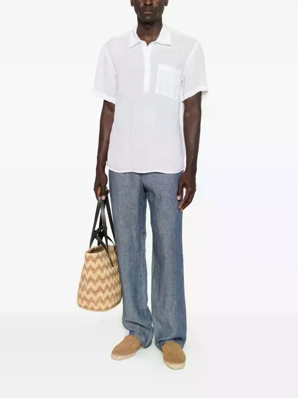 120% Lino Drawstring Waist Trousers
