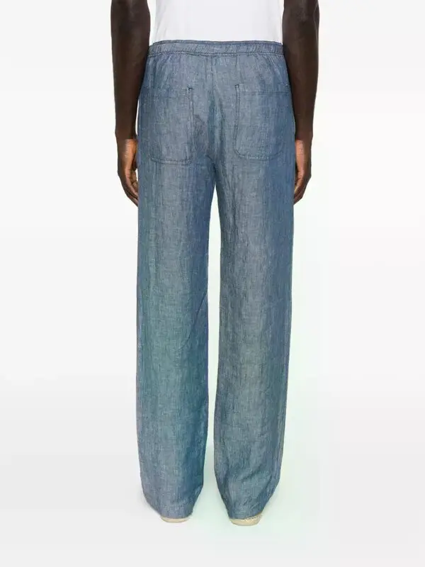 120% Lino Drawstring Waist Trousers