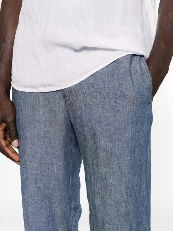 120% Lino Drawstring Waist Trousers
