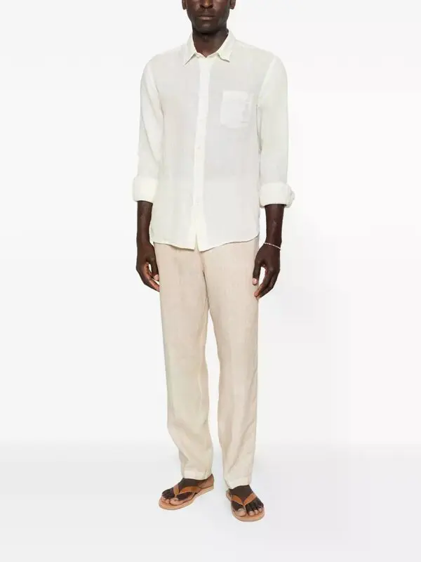120% Lino Chest-pocket Shirt - Neutrals