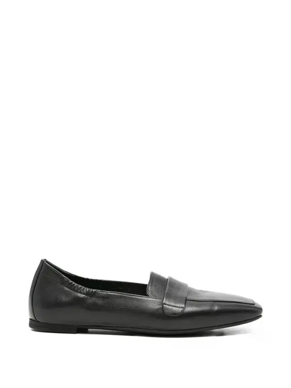 SERGIO MORETTI FIRENZE Square-toe Leather Loafers