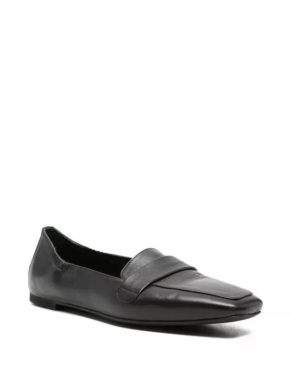 SERGIO MORETTI FIRENZE Square-toe Leather Loafers
