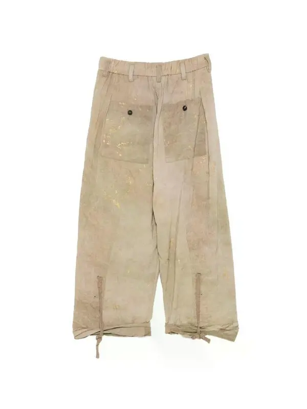 ZIGGY CHEN Drawstring Wide-leg Trousers