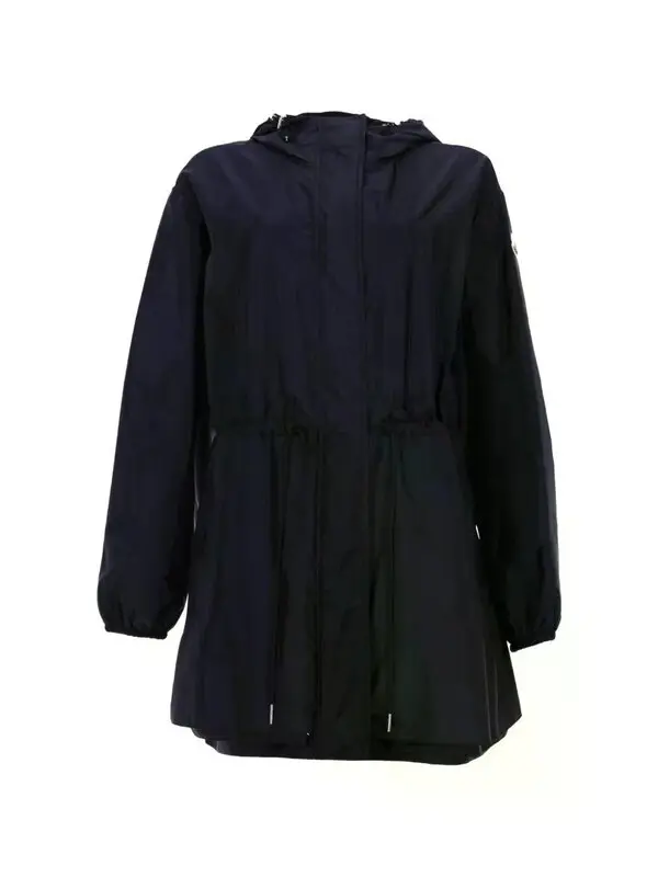 Moncler Hooded Drawstring-waist Coat - Blue