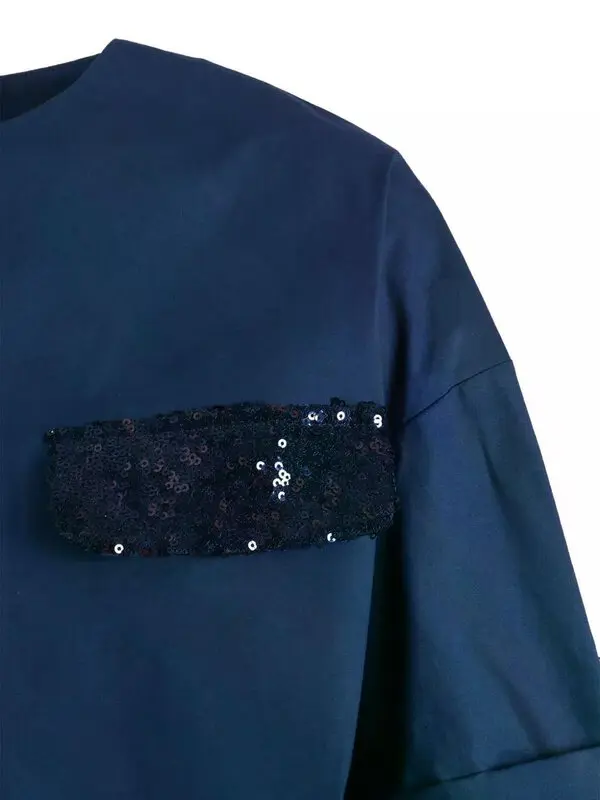 Antonelli Firenze Sequin-embellished Chest-pocket T-shirt - Blue