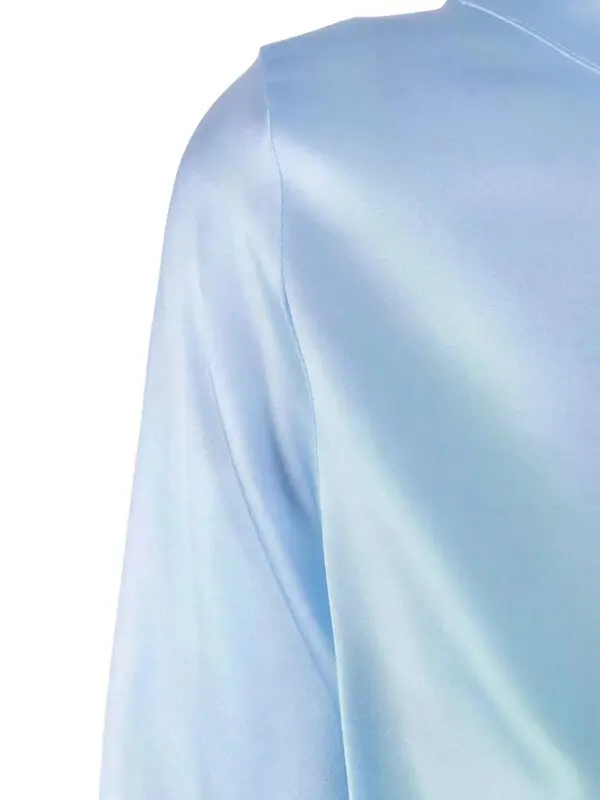 MAZZARELLI Satin-finish Long-sleeved Blouse