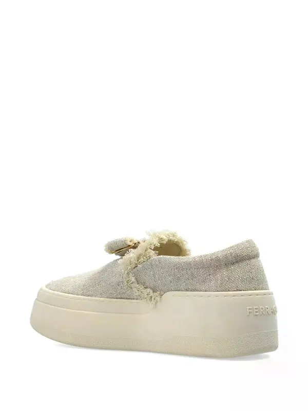 FERRAGAMO Fringed Logo-plaque Sneakers