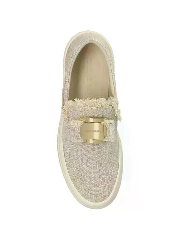 FERRAGAMO Fringed Logo-plaque Sneakers