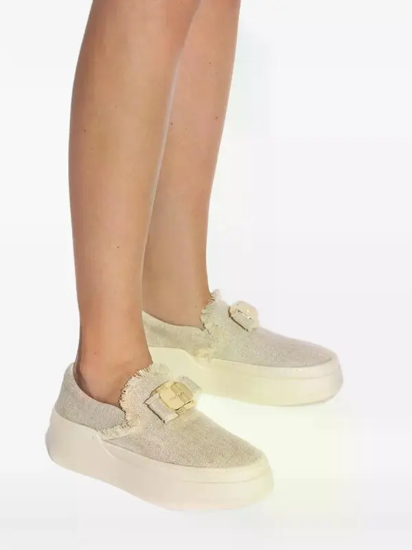 FERRAGAMO Fringed Logo-plaque Sneakers