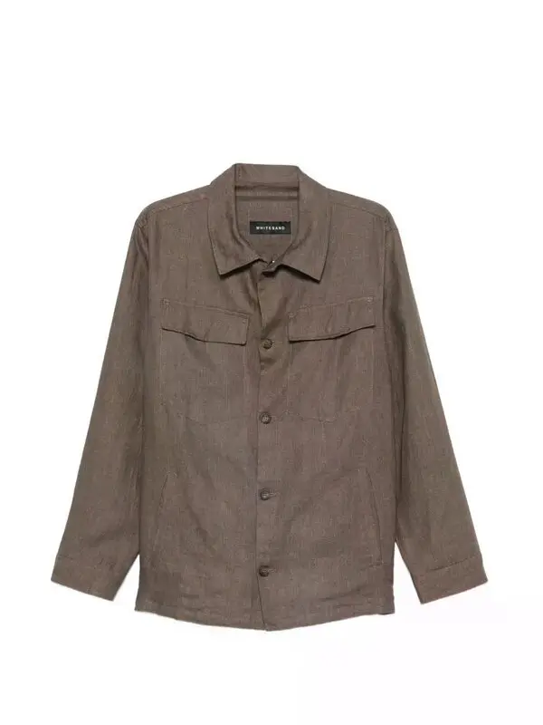 WHITE SAND Buttoned Flap-pockets Jacket