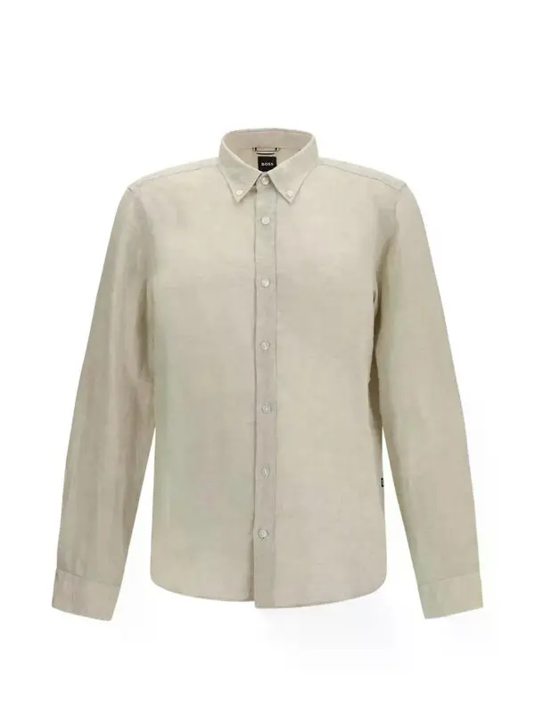 BOSS Liam Button-down Linen Shirt