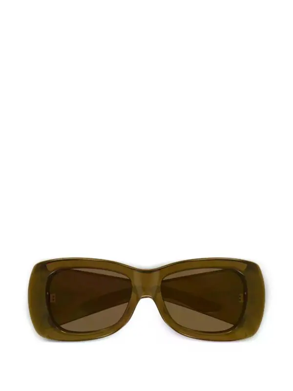 Saint Laurent Rectangle-frame Sunglasses - Brown