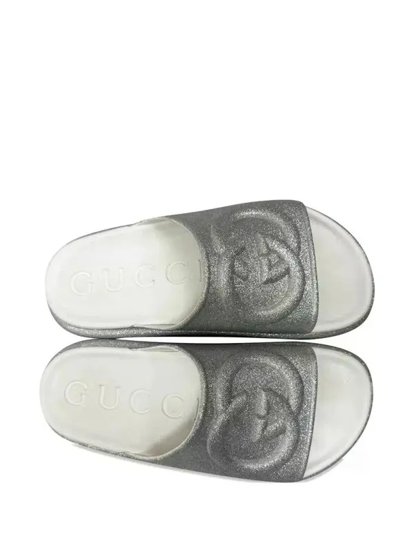 Gucci Gg Logo Glittered Slides