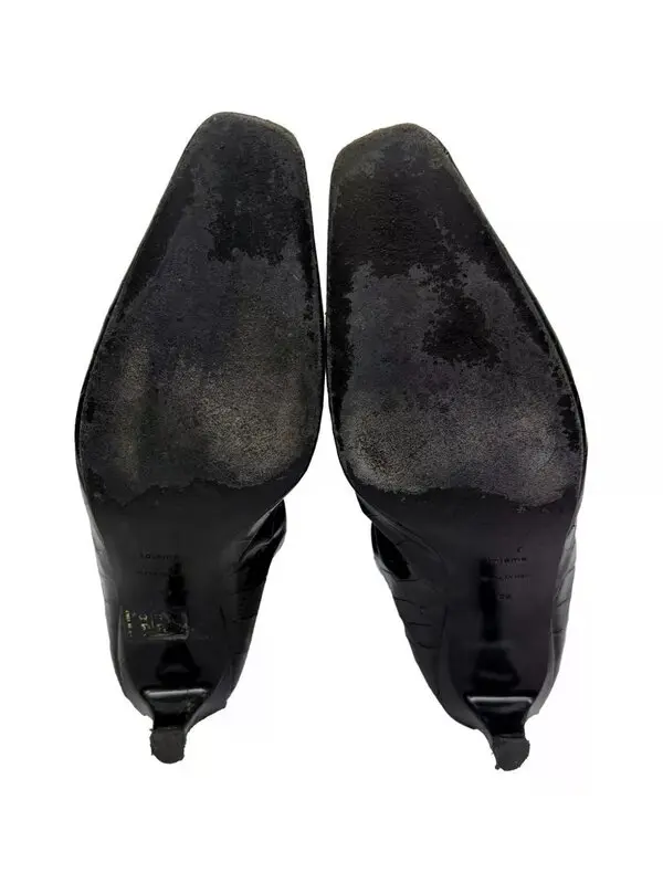 TOTEME Croc-embossed Knee-high Boots