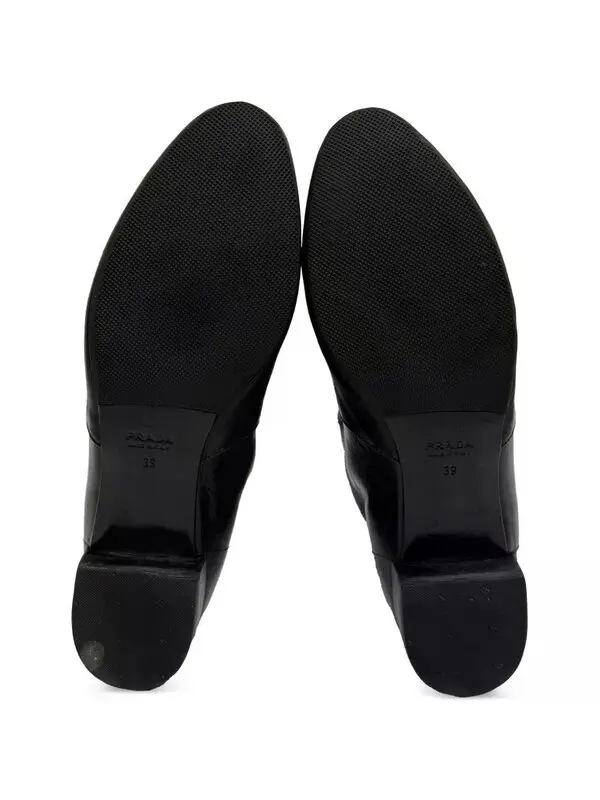 Prada Knee-high Zip-up Leather Boots