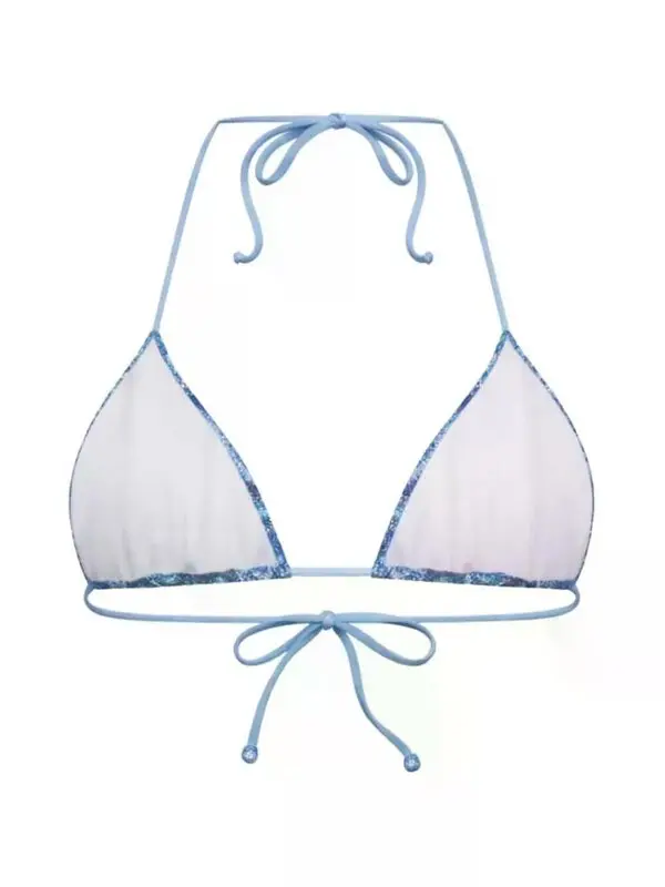 MC2 SAINT BARTH Leah Chevron-knit Bikini Top