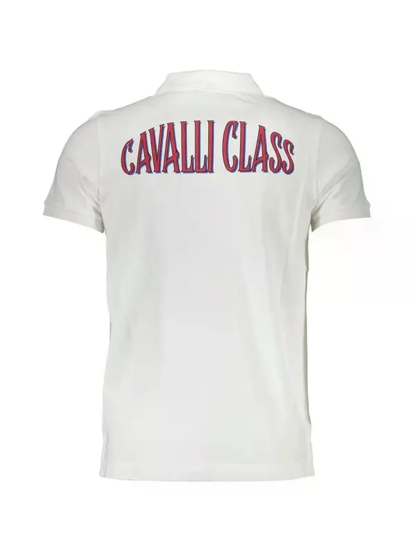 Roberto Cavalli Logo-patch Polo Shirt - White