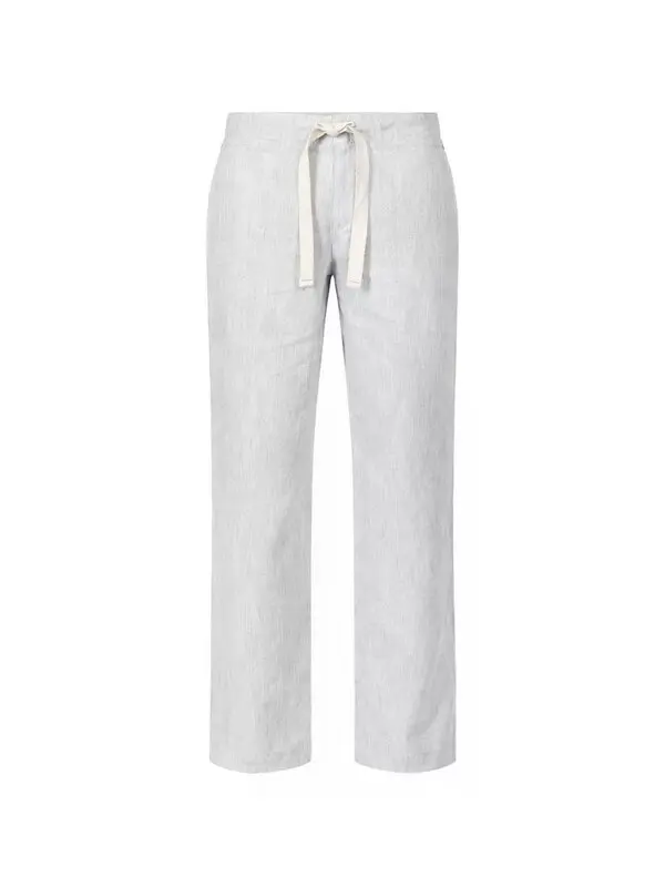 Marané Ignacio Drawstring Linen Trousers - Grey